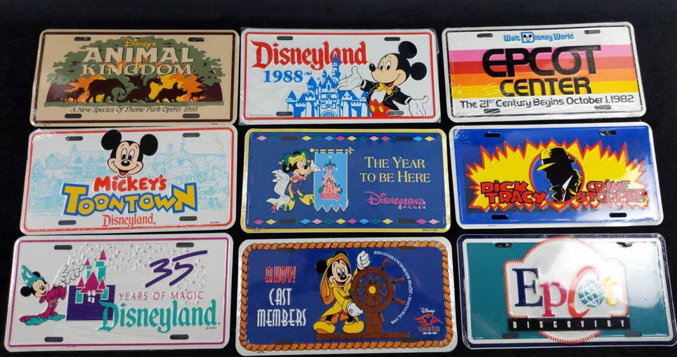9 Walt DIsney License Plates Disneyland Epcot E - Aug 21, 2020 | Rapid ...