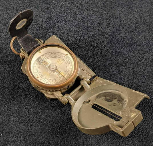 Vintage Brunson Us Military Lensatic Compass