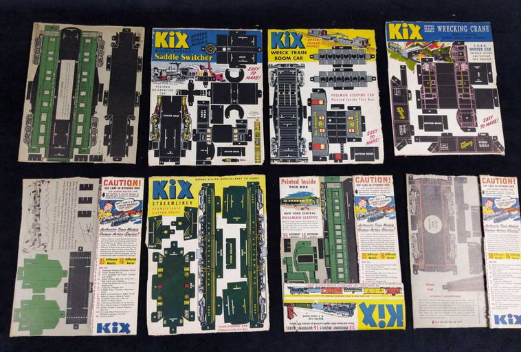 Kix Cereal Box Cereal Premiums Train Cut Outs B - Jan 17, 2021 | Rapid ...