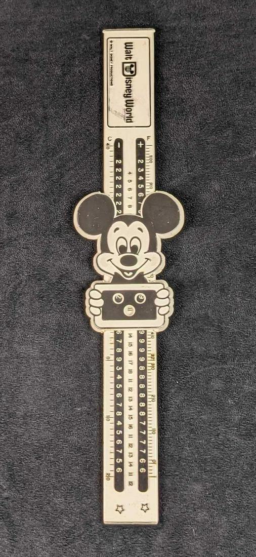Vintage Disney World Mickey Mouse Math Slide Ruler