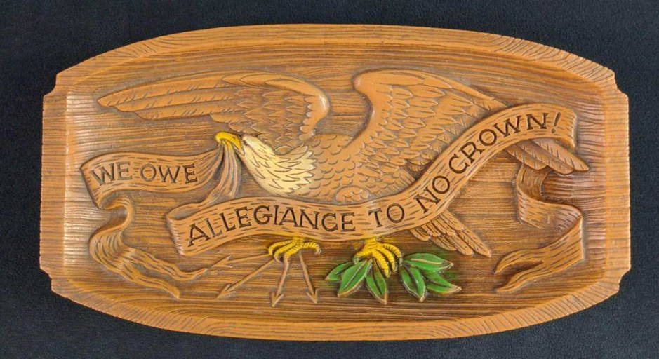 Vintage Style Resin We Owe Allegiance To No Crown Sign