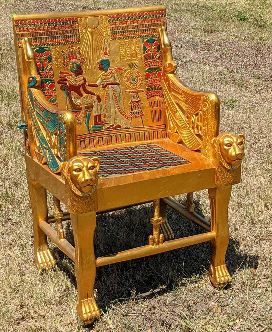 King Tutankhamen's Egyptian Throne Chair