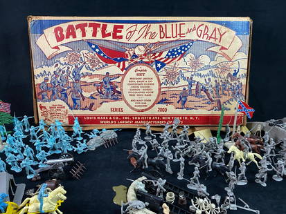 Sealed Marx 4658 Battle Of The Blue & Gray Playset