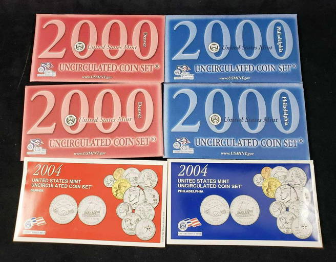 2000 and 2004 United States Mint Uncirculated Coin Sets - Apr 29, 2021 ...
