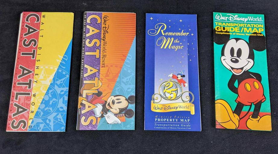 Vintage Disney World Maps, Cast Atlas's