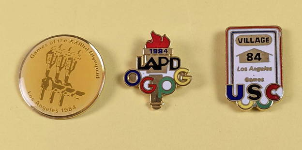 Lot Of Three Rare 1984 Los Angeles Olympic Games Pins