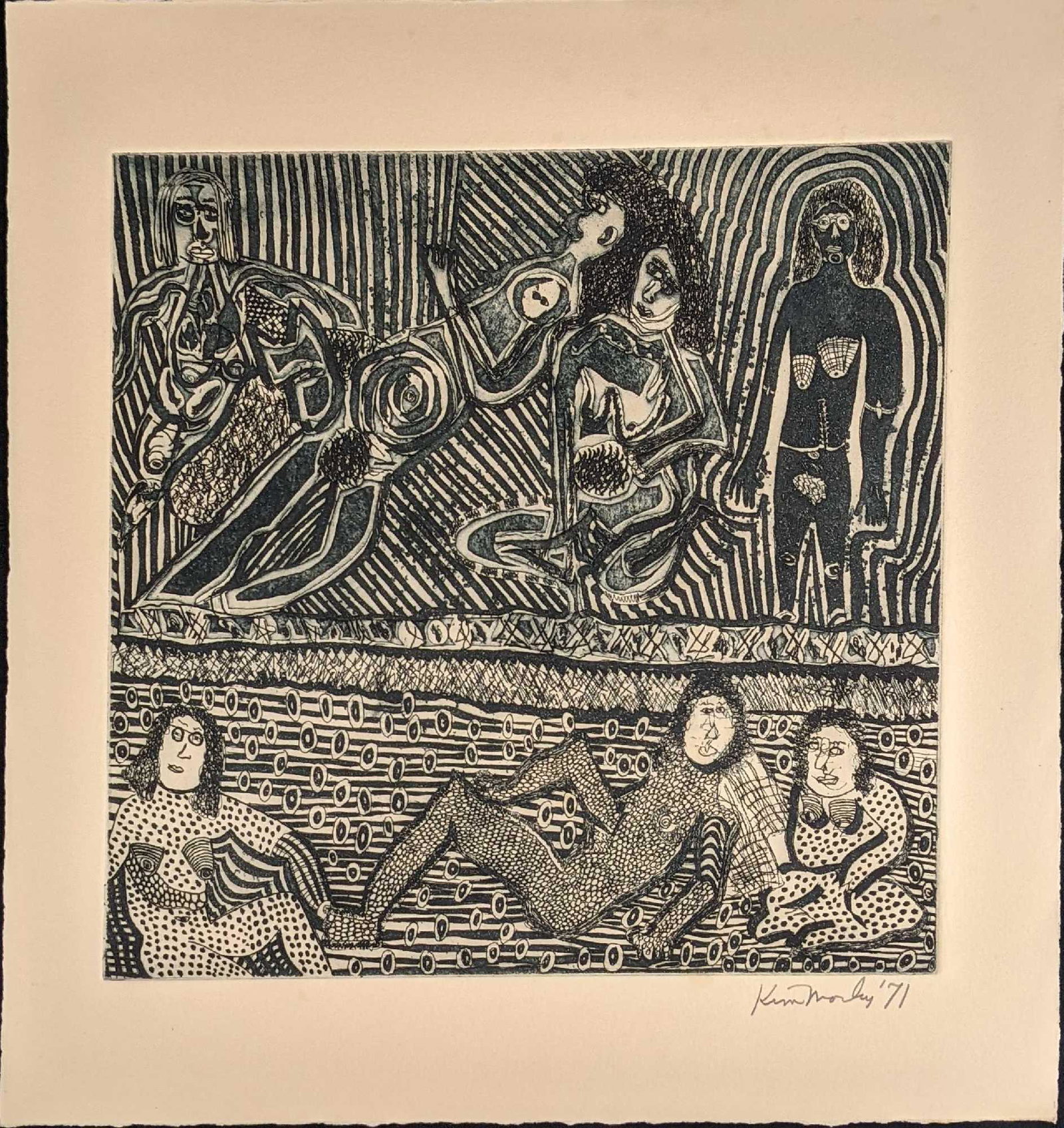 Kim Mosley (20th Century) Signed Woodblock Print (#0500) on Aug 17 ...