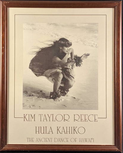 Framed Publicity Poster Kim Taylor Reece : Hula Kahiko