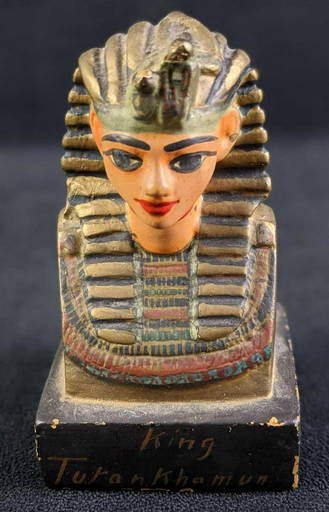 Vintage Hand Made Painted Ceramic King Tut Bust - Sep 07, 2021 | Rapid ...