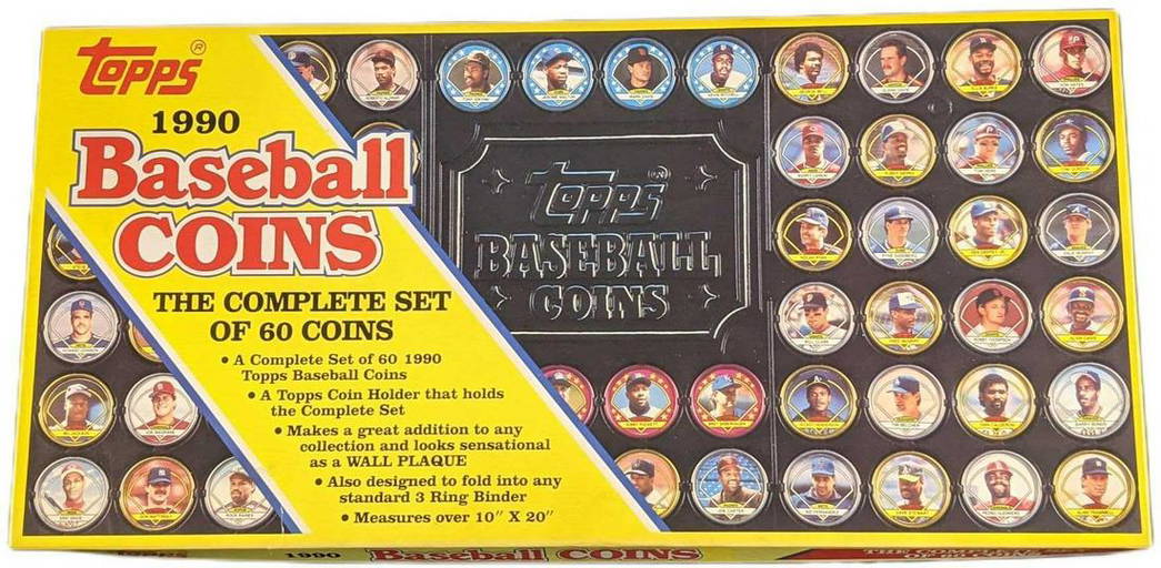1990 Topps Baseball Tin Coin Photos Complete Set Of 60 - Nov 01, 2021