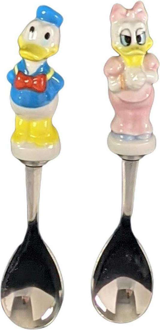 Vintage Disney Donald & Daisy Duck Collector Spoons