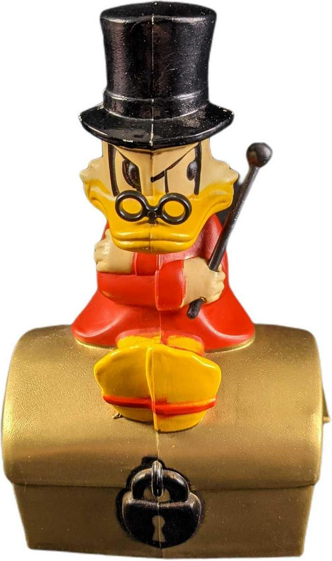 Rare Disney Grumpy Scrooge Mcduck Plastic Bank Duck