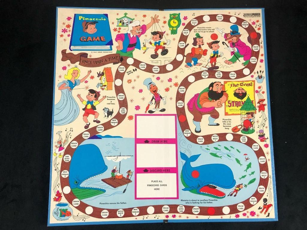 Vintage Walt Disney Pinocchio Board Game Parker Bros