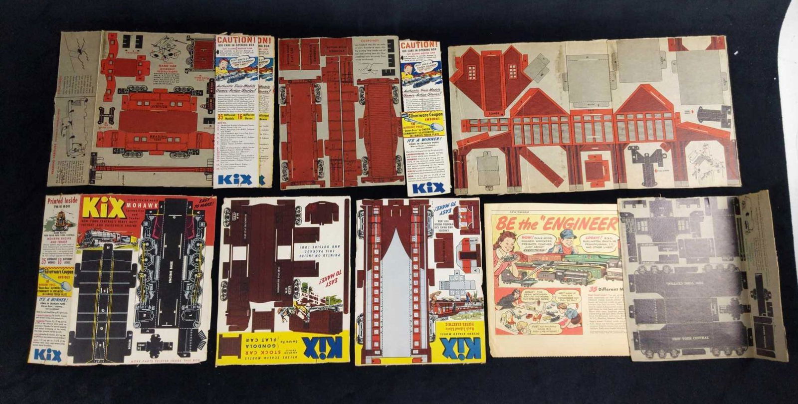 Kix Cereal Box Cereal Premiums Train Cut Outs A