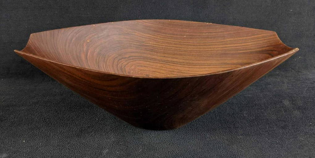 Solid Wood Oval Shaped Bowl