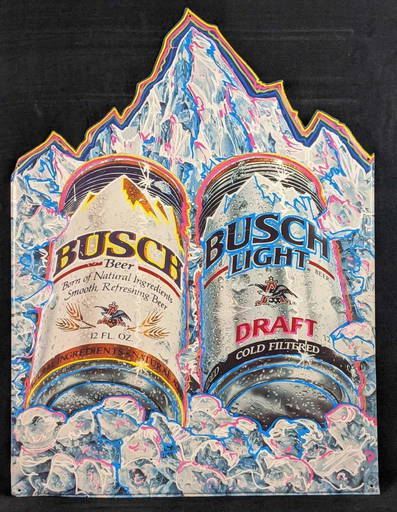 Large Busch And Busch Light Draft Tin Metal Sign - Mar 16, 2022 | Rapid ...