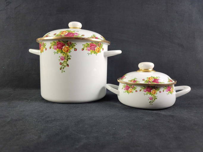 Royal Albert Old Country Roses Casserole Metal Stock Cookware