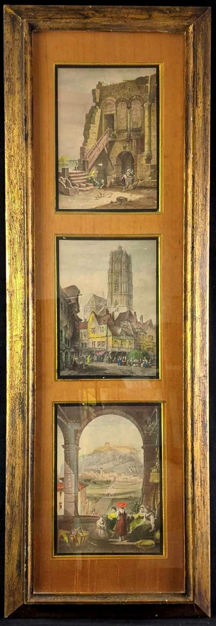 Framed Tryptic Art Piece Art Engraving Prints (#0609) on Apr 08, 2022 ...