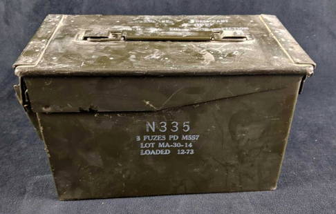 Vintage U.s. Military Ammo Box N335