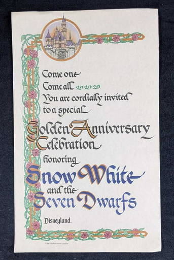 Walt Disney's Snow White Golden Anniversary Poster