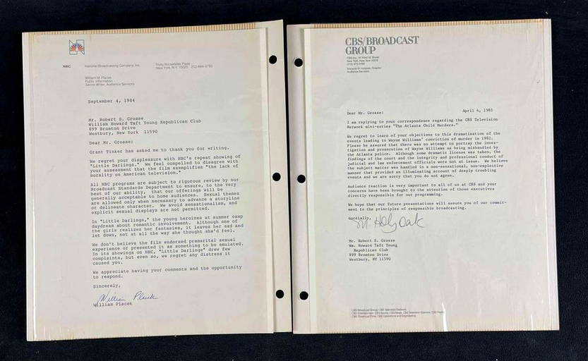 Two Official Letters From CBS and NBC Broadcasting (#1212) on May 30 ...