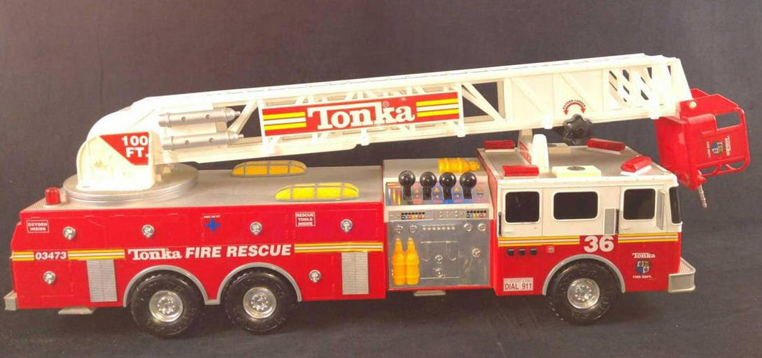Funrise Tonka Fire Rescue Truck 36 Tower Ladder Model (#0525) on Jun 09 ...