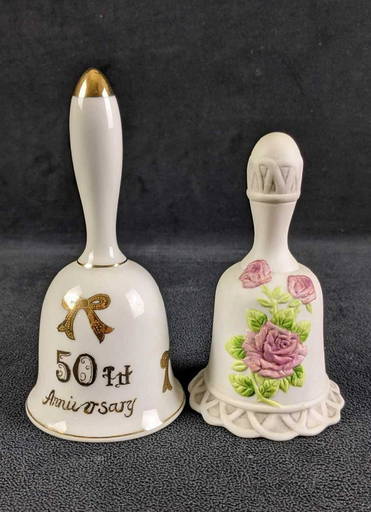 Lefton Porcelain Bells Lot Of 2
