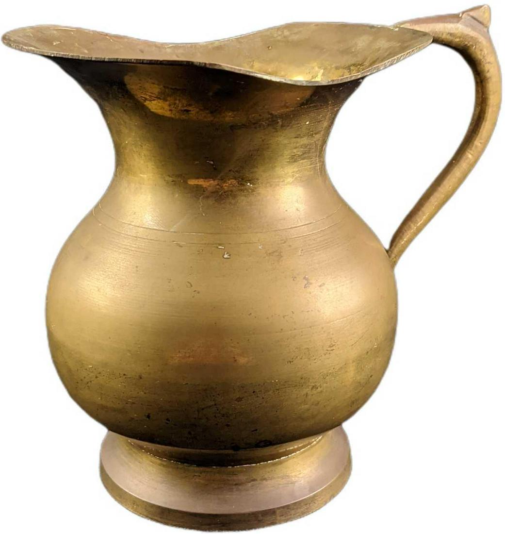 Vintage Brass Pitcher With Handle