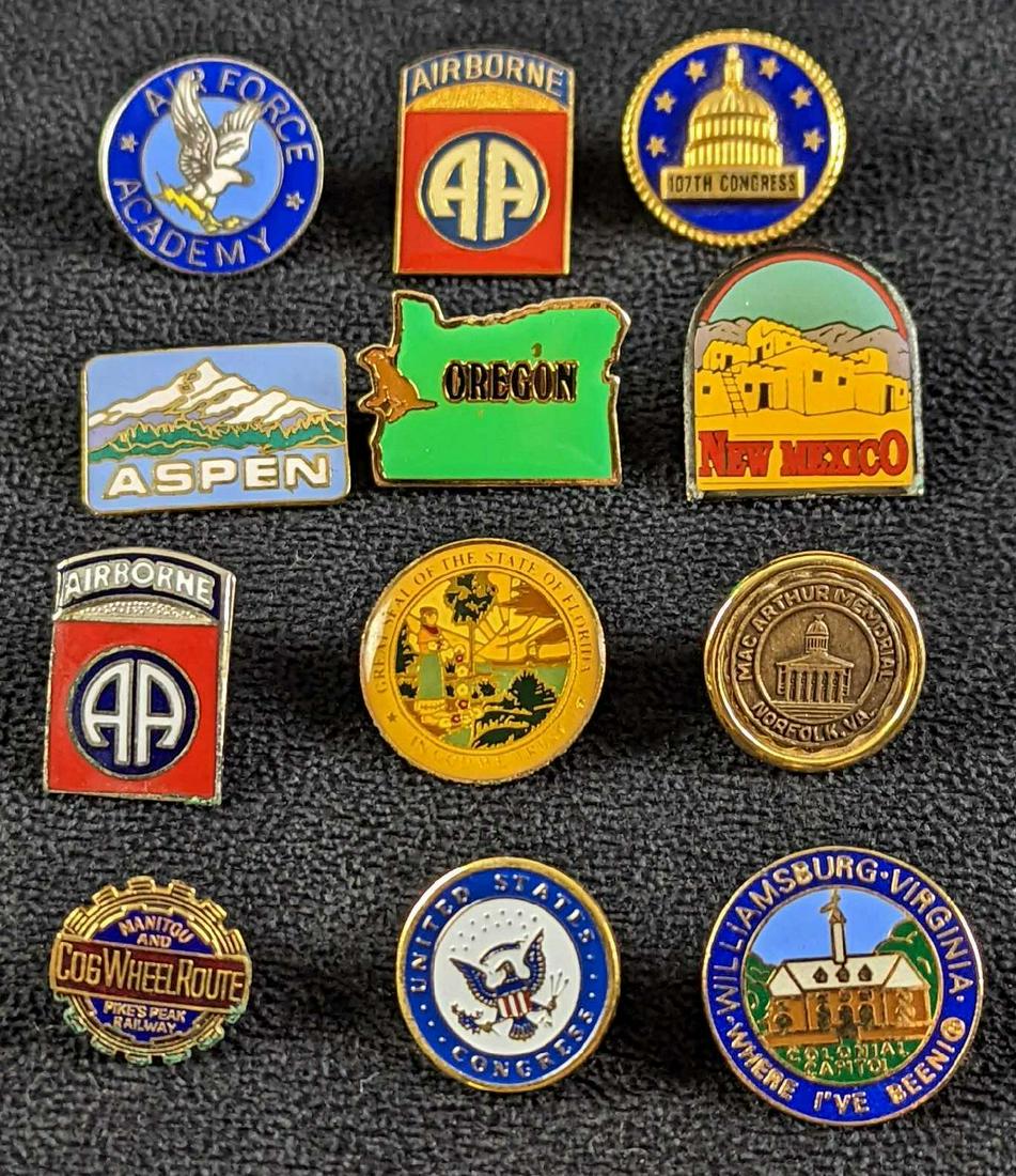 12 Us Military Government Places Pins