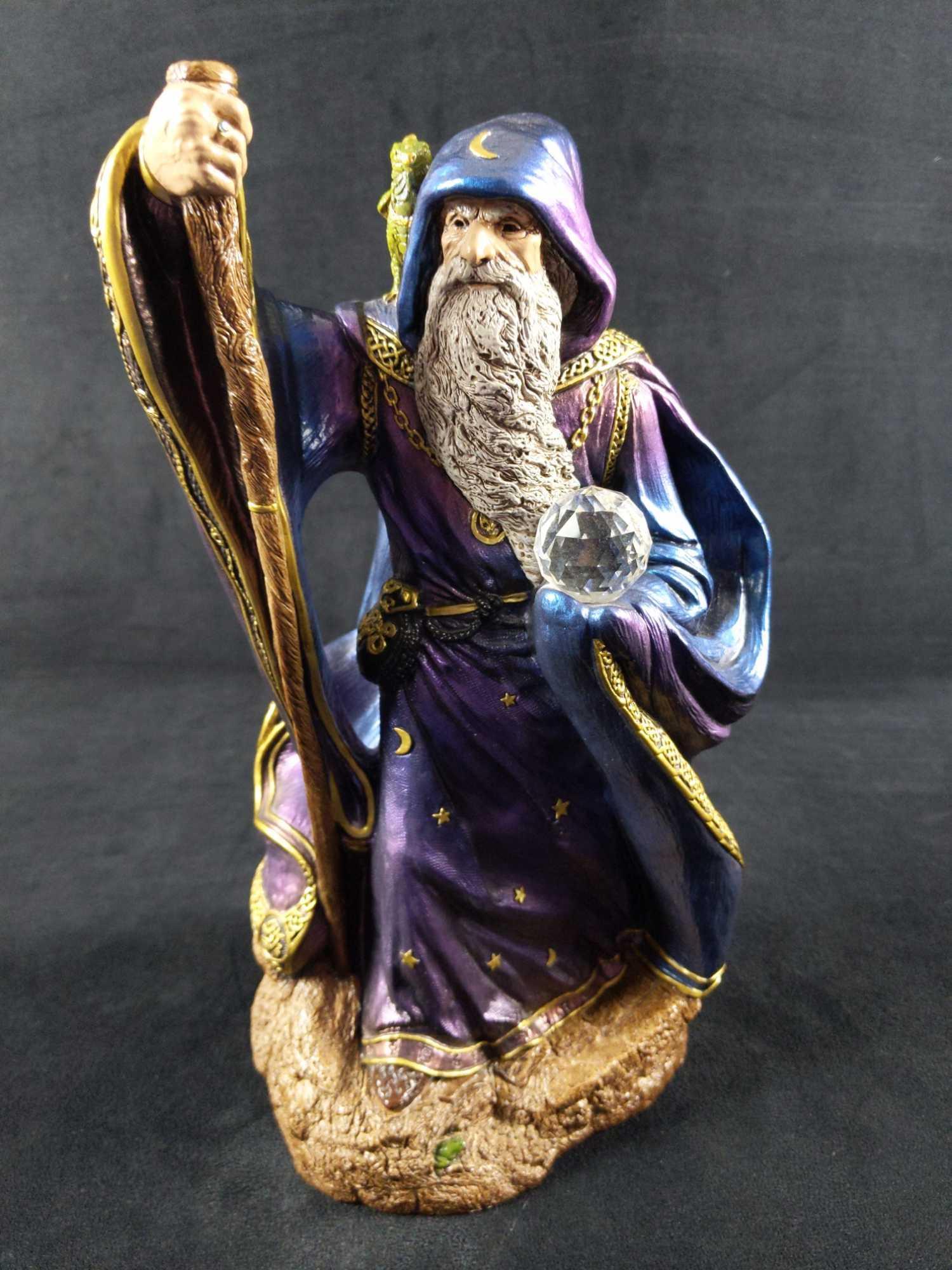 Retired Windstone Merlin Wizard With Baby Dragon