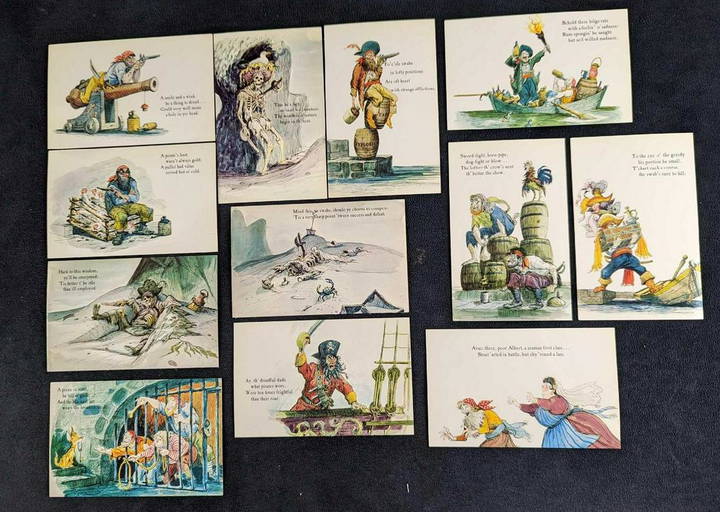 12 Pirates Of The Caribbean Disney Postcards