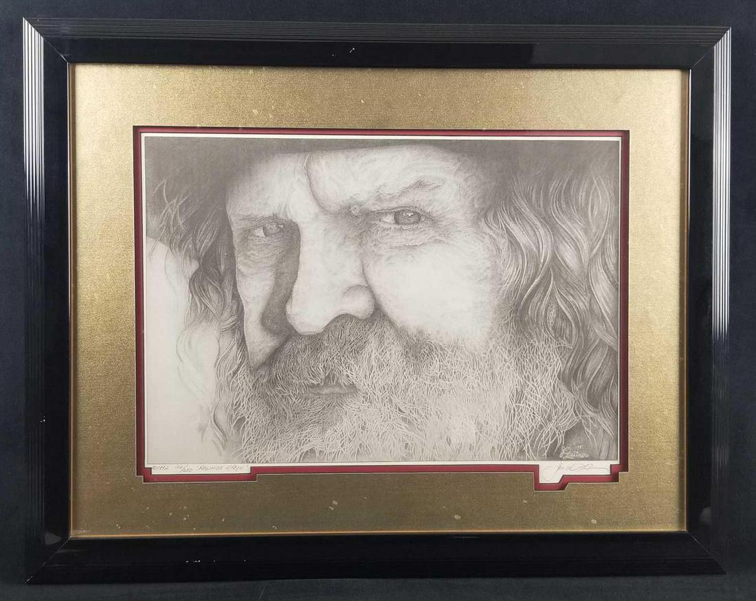 Rawhide And Rope Pencil Drawing Limited Edition Print By Jon W Leitner 1992