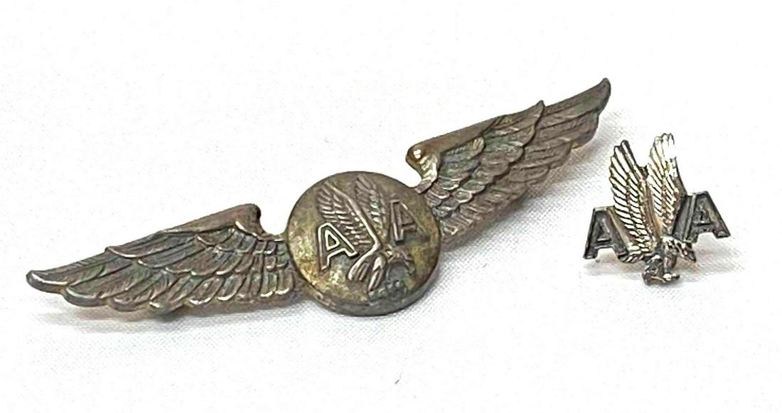 RARE Vintage American Airlines Sterling LGB Attendants Wings & Sterling ...