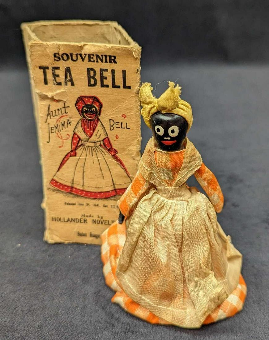 Souvenir African American Aunt Jemima Tea Bell With Box