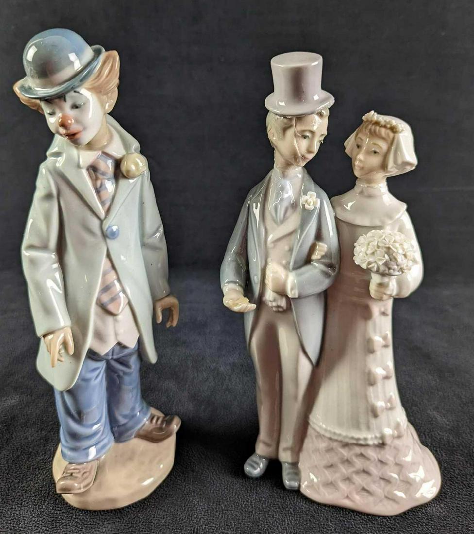 Lladro Distressed Circus Sam & Wedding Figurines