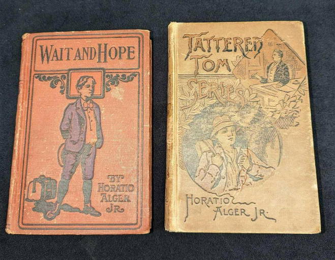 2 Antique Horatio Alger Jr Young Adult Novels
