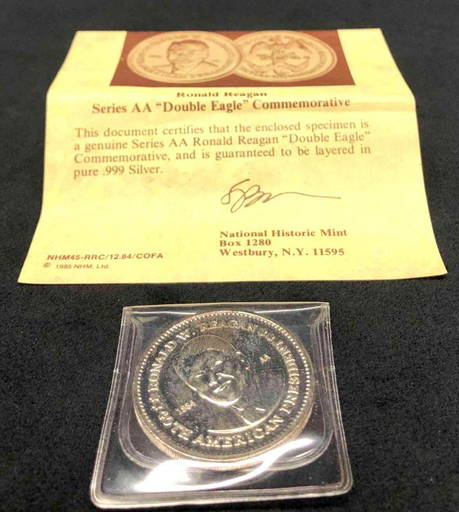 Ronald Reagan Series Aa "double Eagle" Commemorative Coin With ...