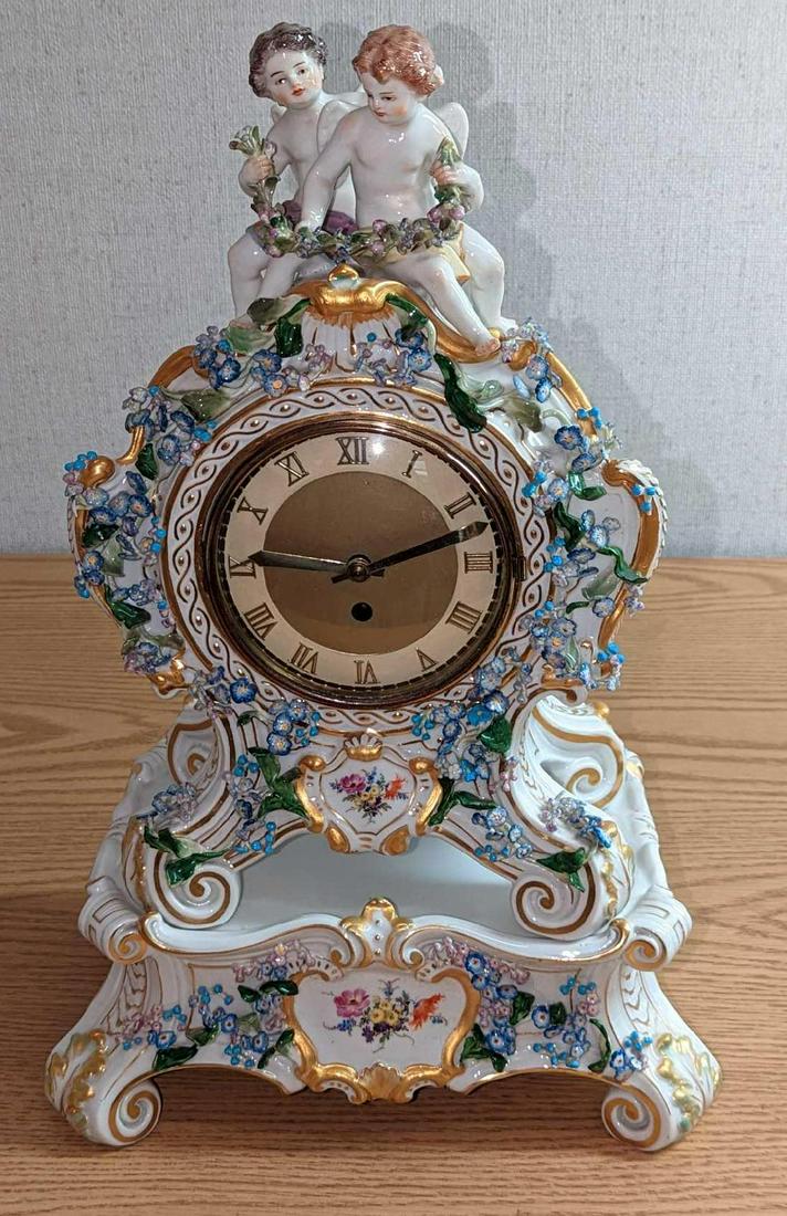 "F62" Vintage Meissen Mantel Porcelain Clock With Base - Feb 27, 2023 ...