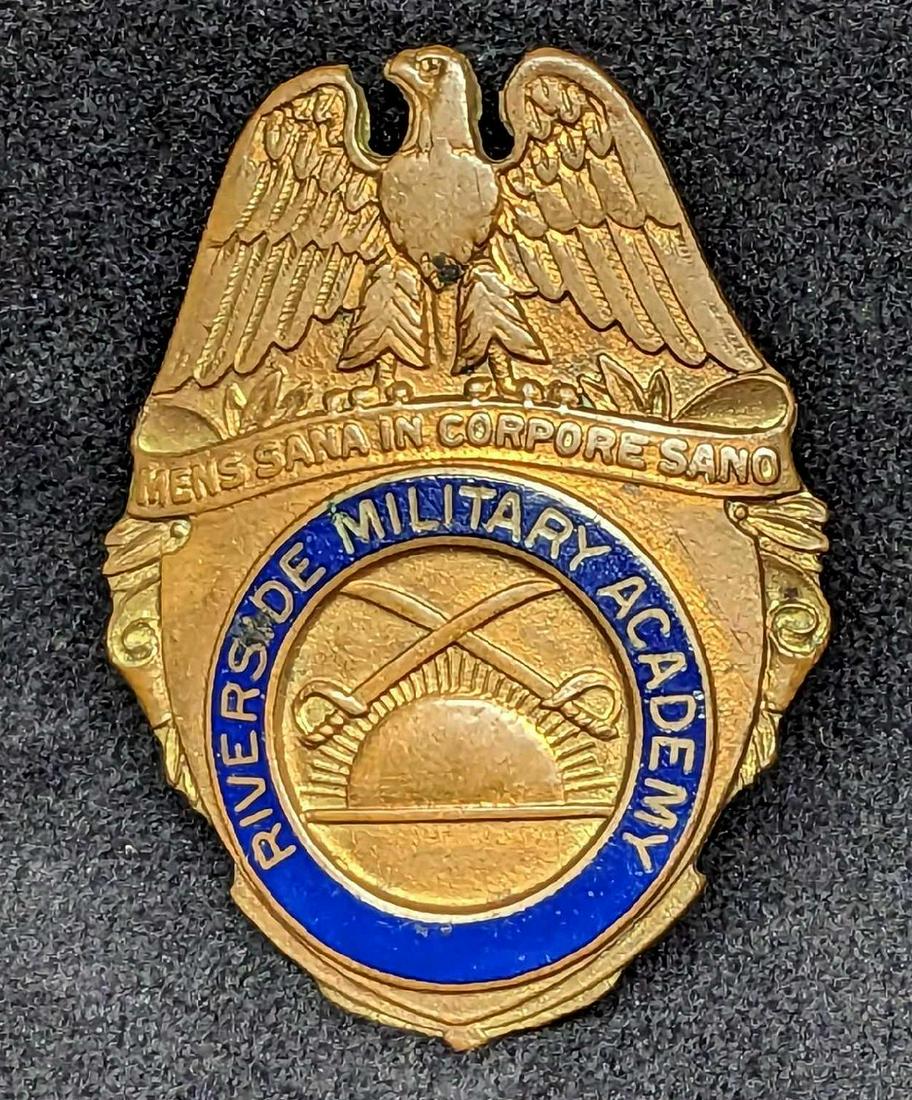 Vintage Brass Riverside Military Academy Hat Badge - Mar 08, 2023 ...