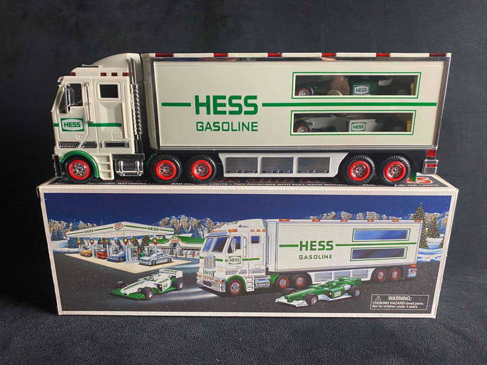 2003 Hess Toy Truck And Race Cars New In Box