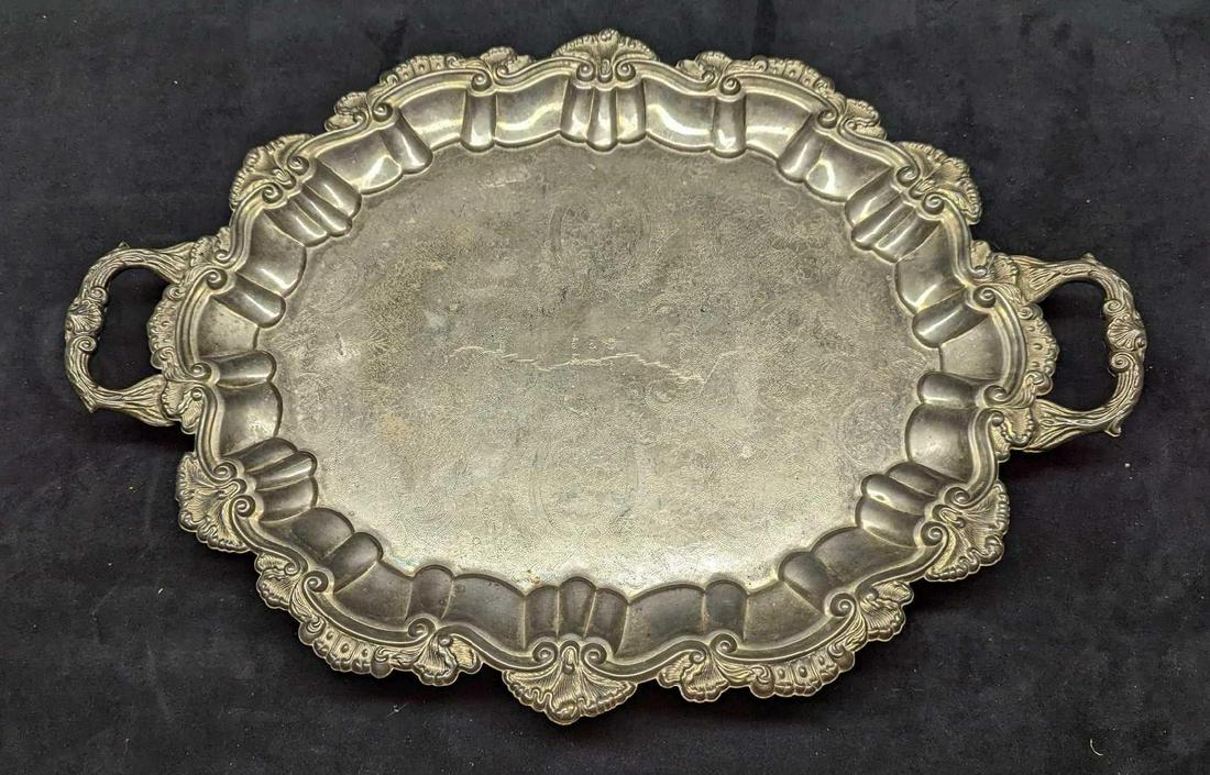 Vintage Silverplate Footed Oval Tray With Handles - Mar 26, 2023 ...