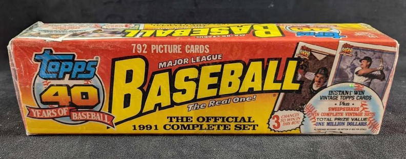 1991 Topps Baseball Full Set 792 Cards Factory Sealed