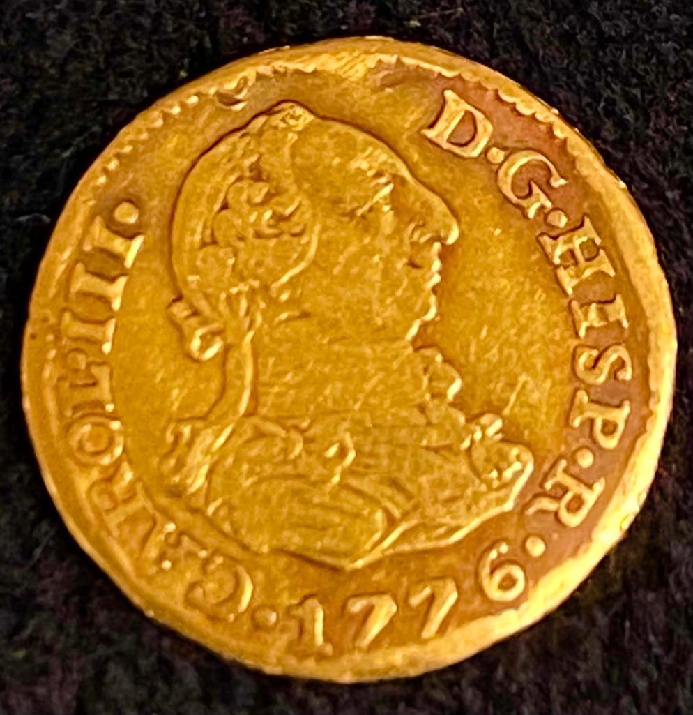 1776 Spain Gold 2 Escudos Coin