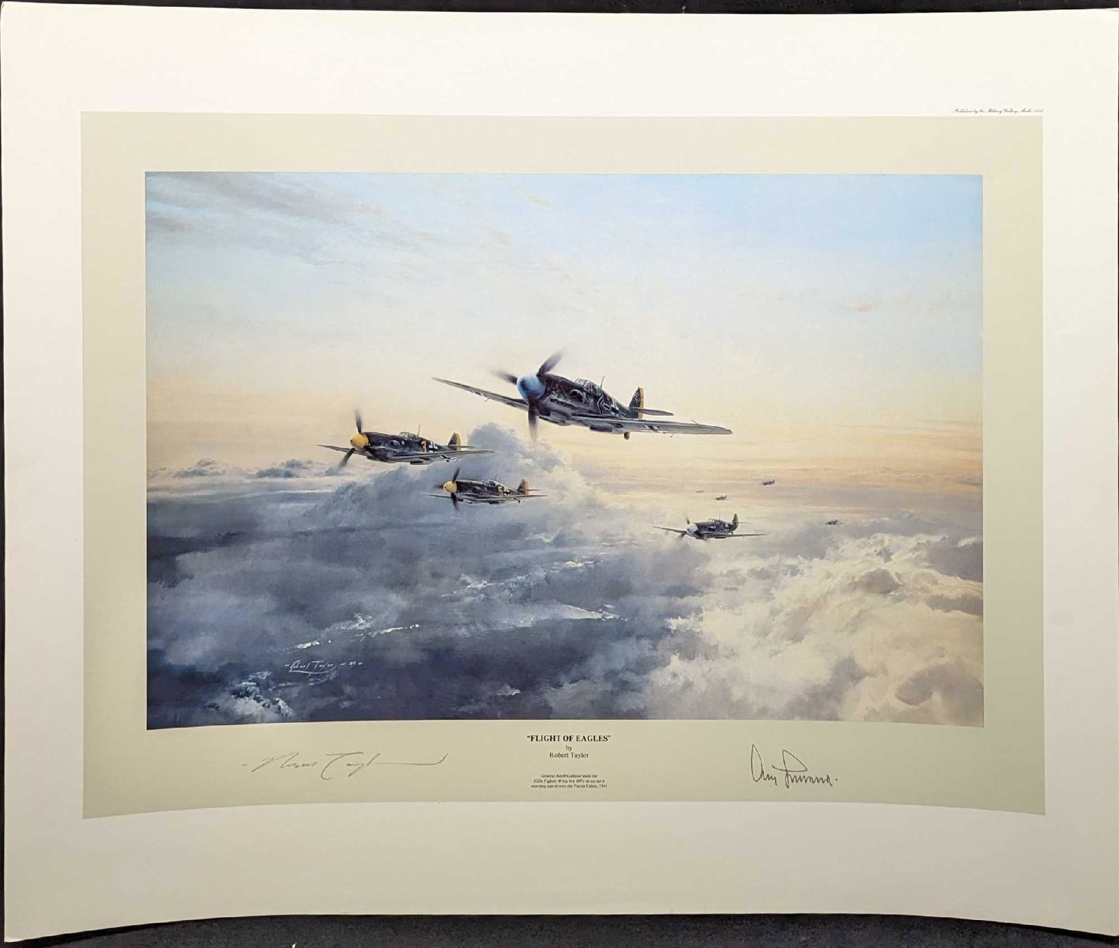 Signed Robert Taylor Flight Of Eagles Print Adolf Galland