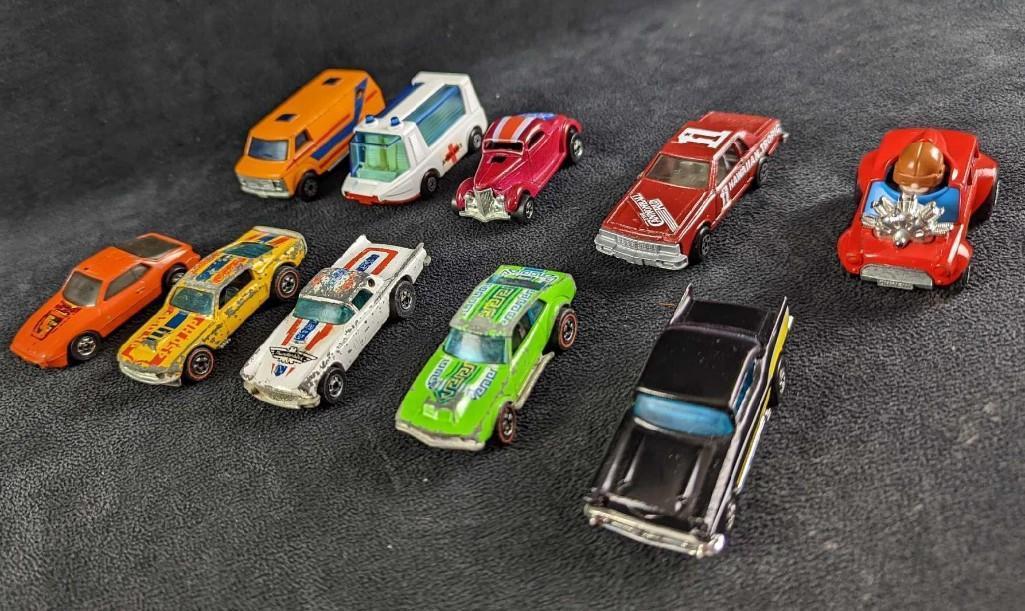 10 Vintage Matchbox Hot Wheels Ertl Die Cast Cars
