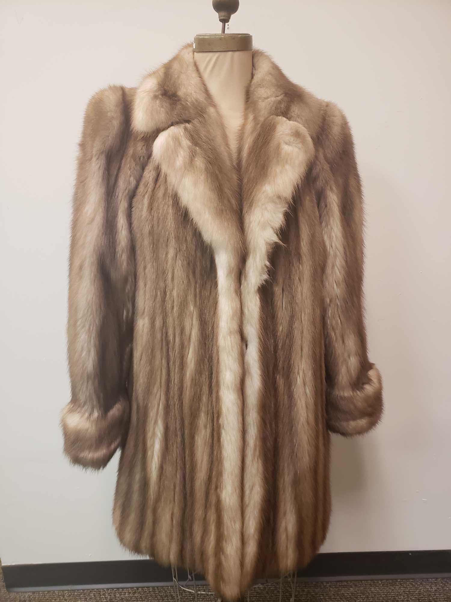 York Furrier Stone Marten Fur Coat