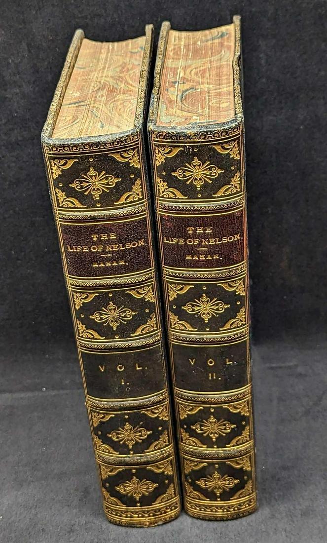 Vol 1 & 2 Life Of Nelson 1898 Hardcover Books