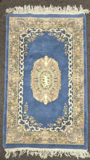 Vintage Hand Woven Wool Chindia Rug Wool Rug