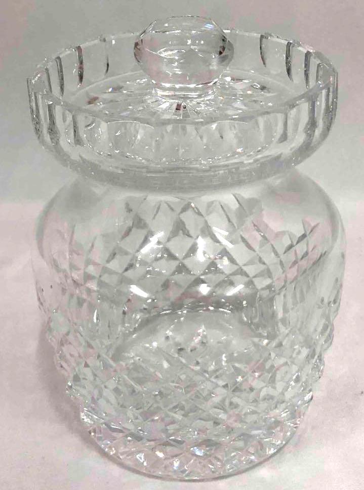 Cut Glass Jam/condiment Jar With Lid