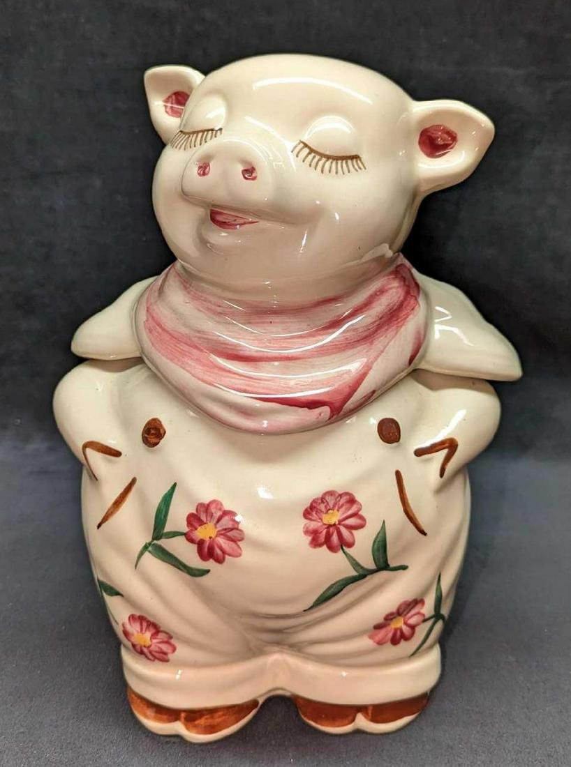 Vintage Shawnee Pottery Smiley Pig Cookie Jar